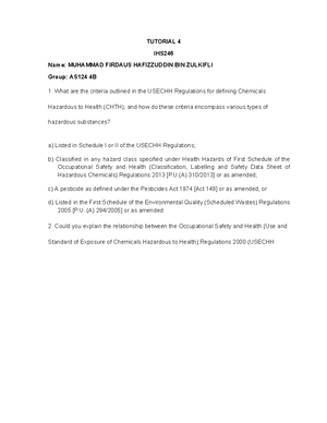 Lab report case study - COURSE NAME CHEMICAL SAMPLING AND ...