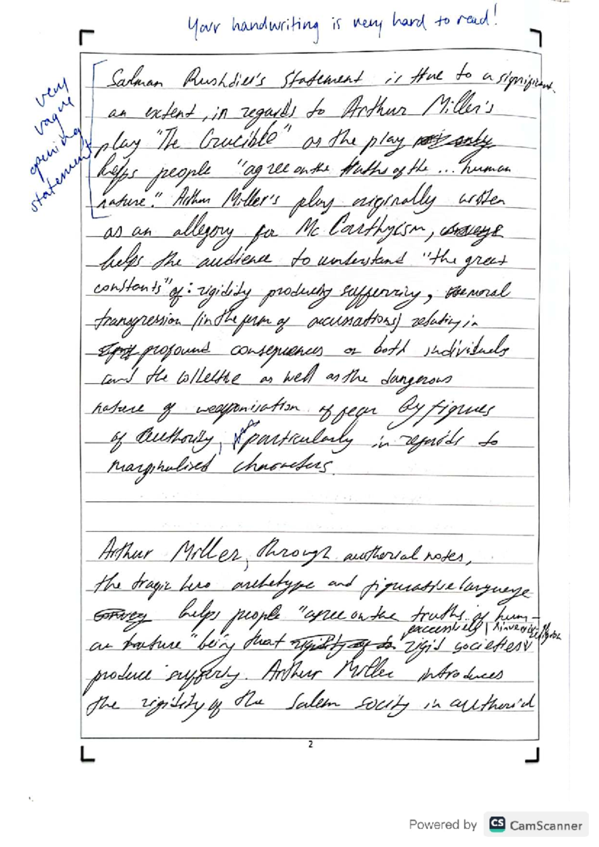 Crucible trial essay handwritten 643fd4543e4f4 - your handwriting is ...