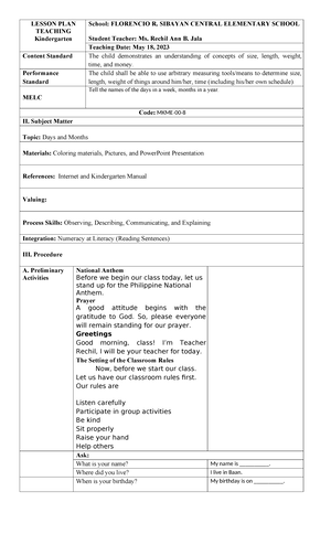 Lesson Plan ST 7 - Detailed Lesson Plan In Teaching Multigrade ...