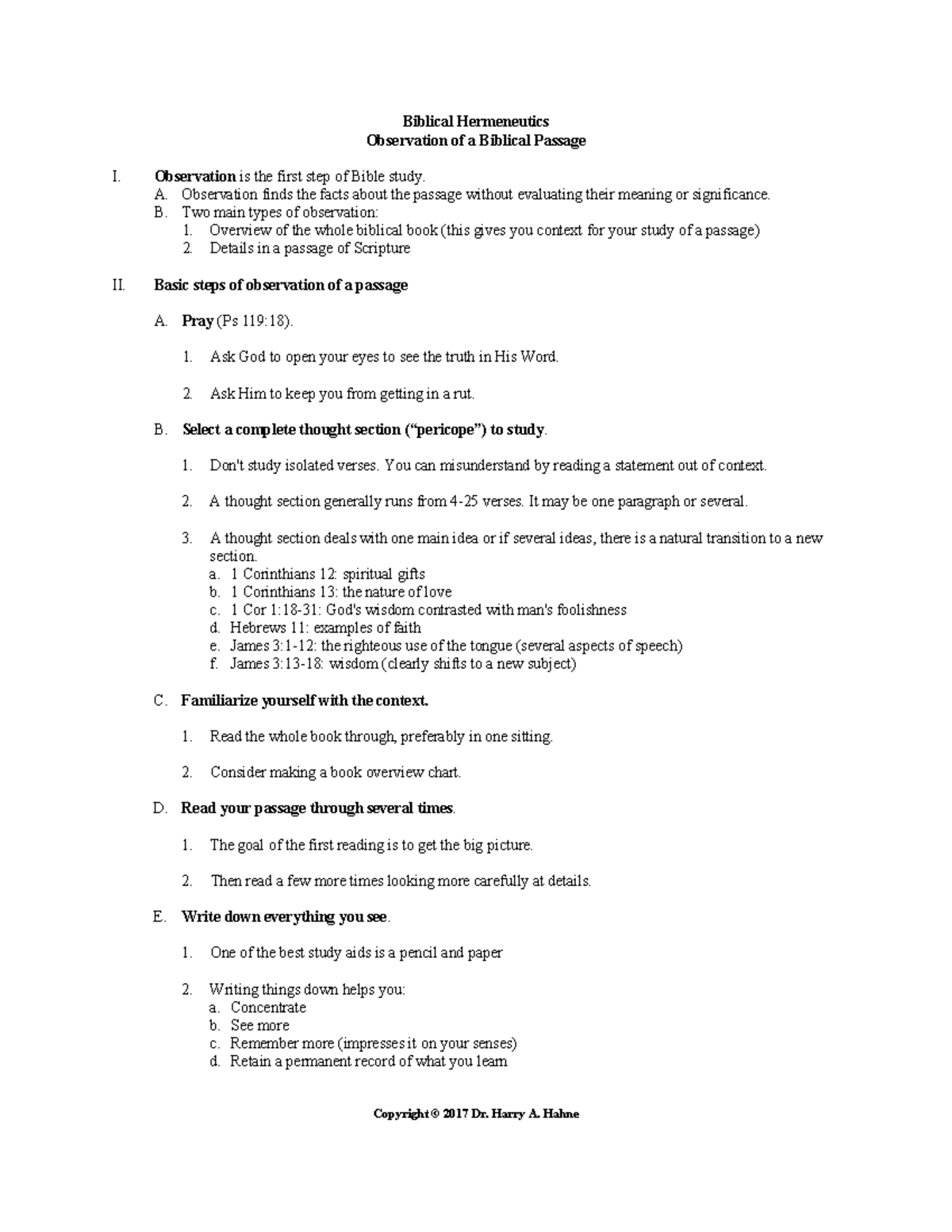 Observation of a biblical passage page 2 balboa - Biblical Hermeneutics ...