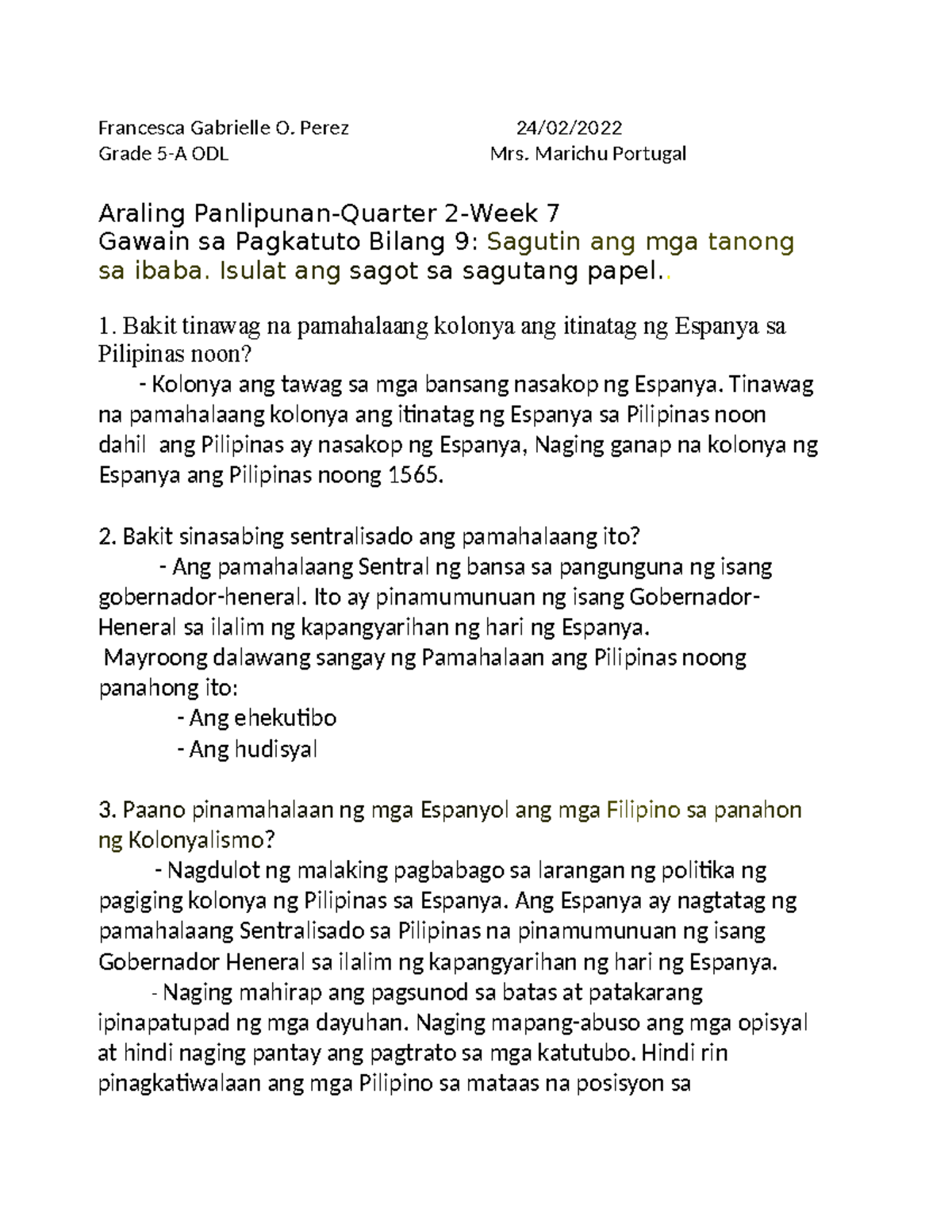 AP Assignment WEEK 7-8 - aaaaaaaaaaa - Francesca Gabrielle O. Perez 24 ...