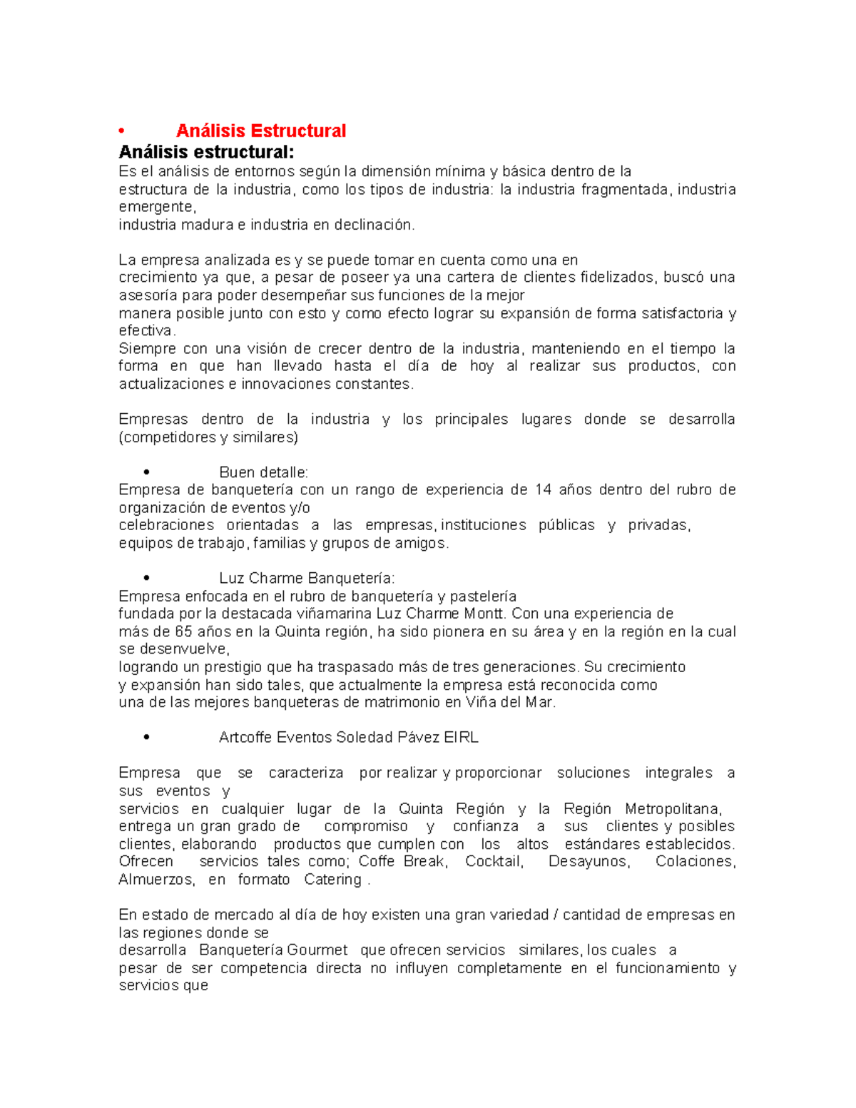 Analisis estructural - informe de estructura de una organización ...