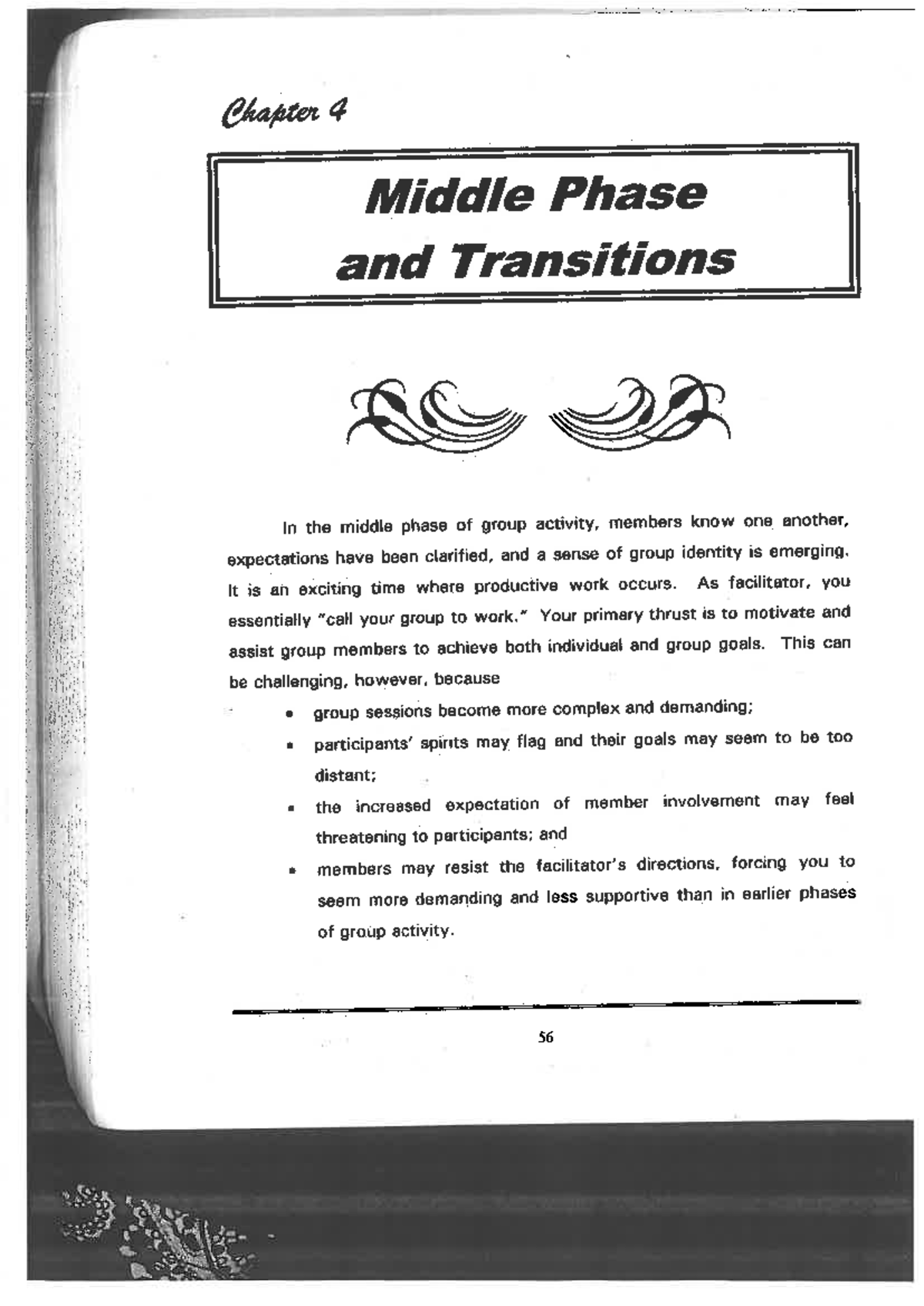 Group work activities transitional phase - Chapter 4 Middle Phase and ...