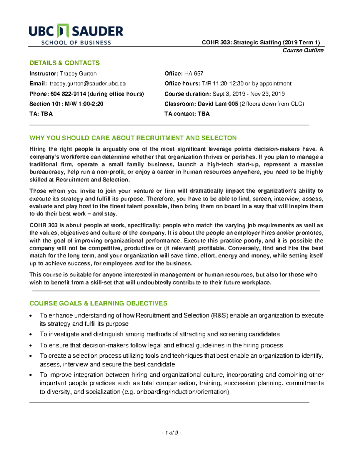 C 303 Syllabus Sept 2019 - Warning: TT: undefined function: 32 Warning: TT: undefined function ...