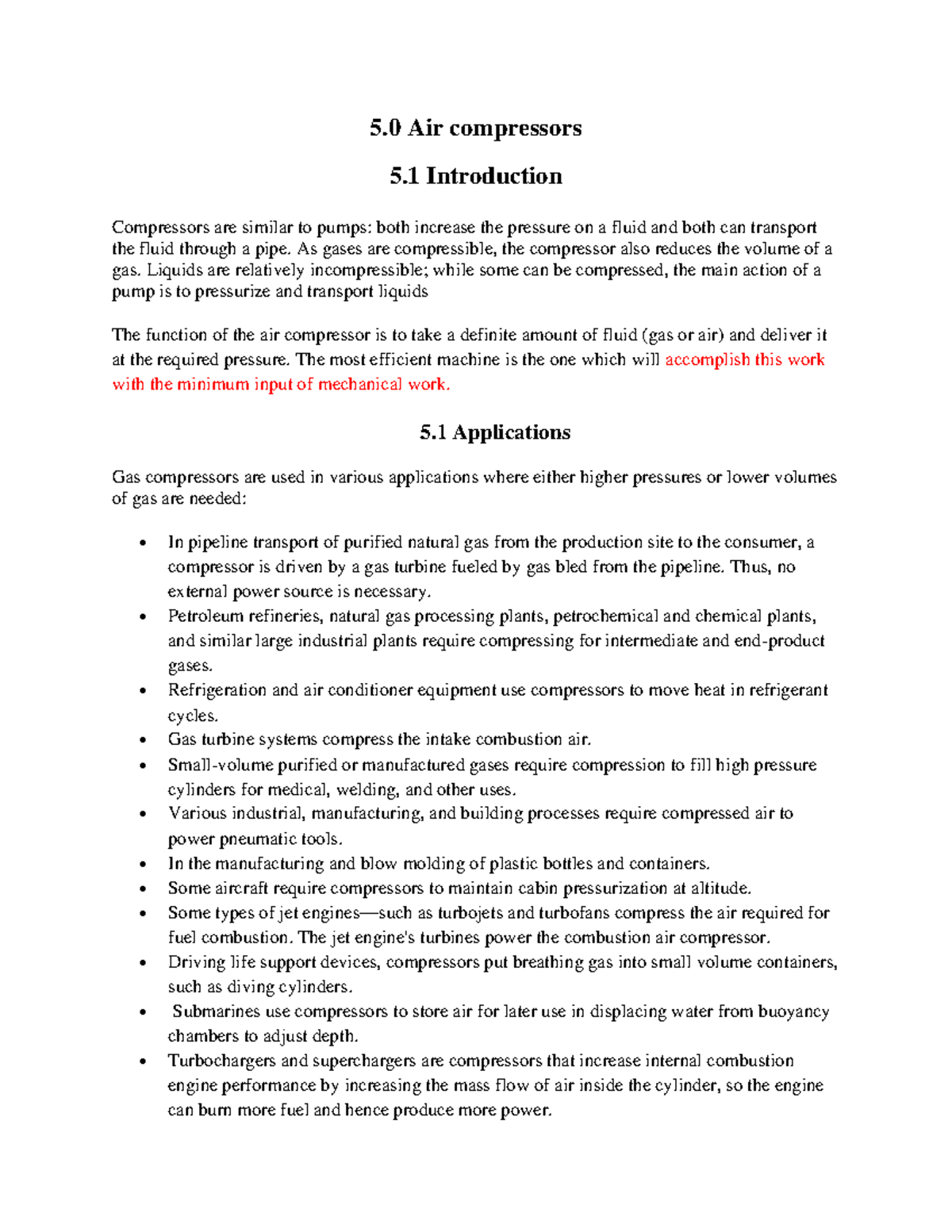 Air compreeos june2021 - 5 Air compressors 5 Introduction Compressors ...