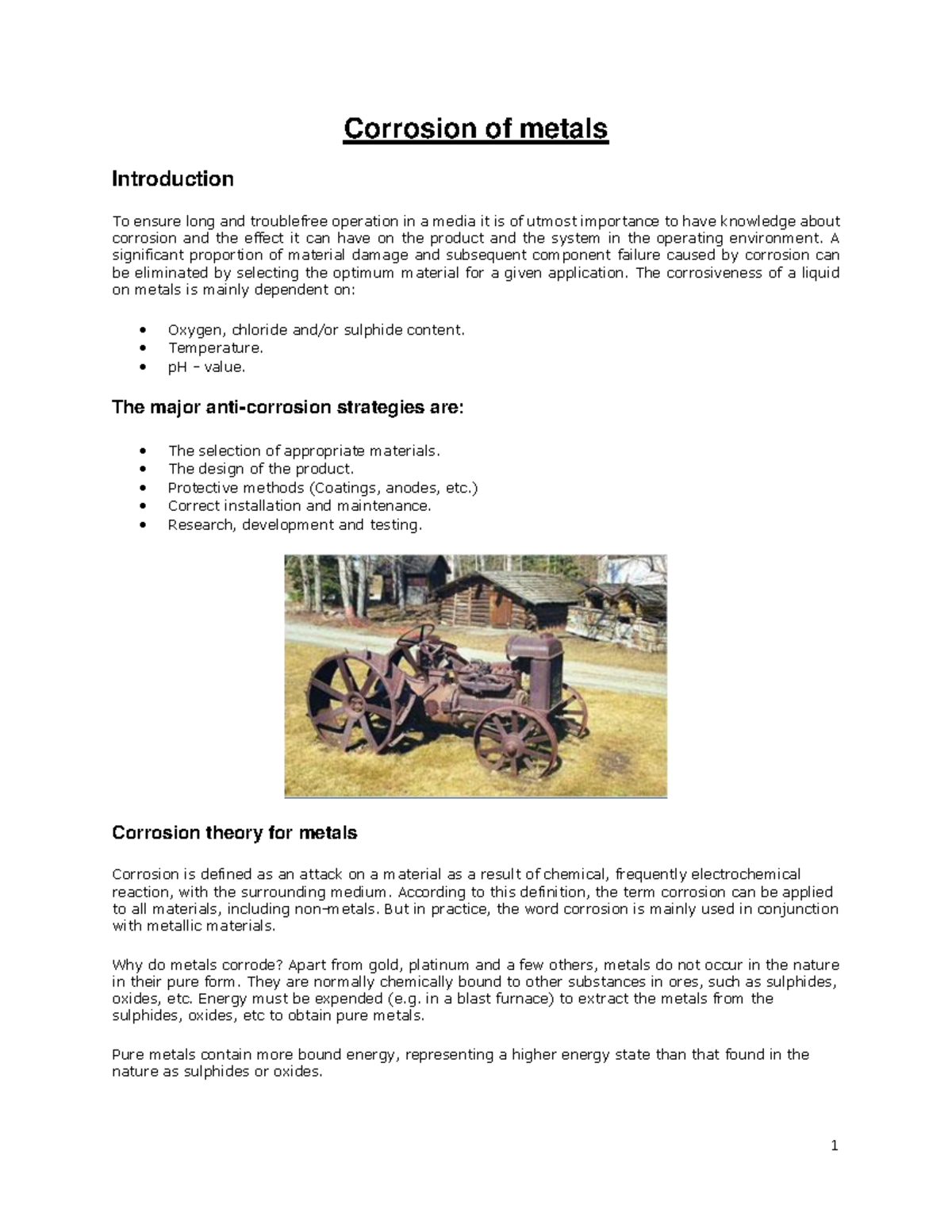 Corrosion of metals - ppt - Corrosion of metals Introduction To ensure ...