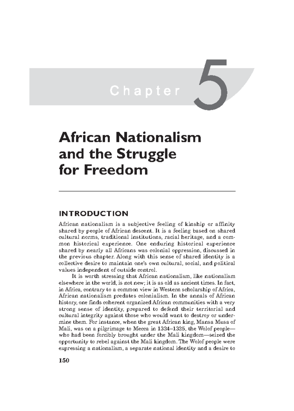 African Nationalism - NOTES - 150 55 African Nationalism and the ...