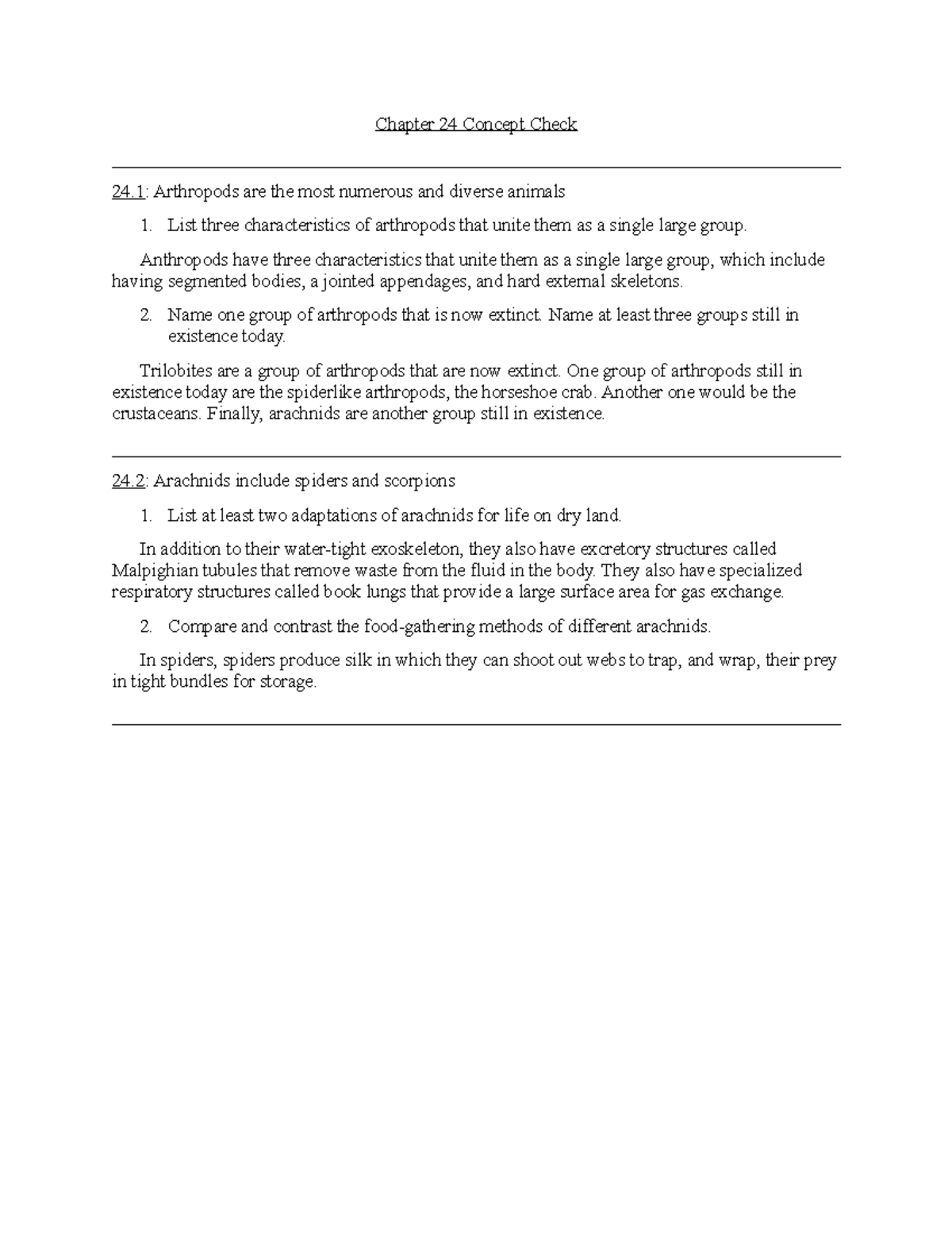 BSC2011 C Chapter 24 Concept Check - Chapter 24 Concept Check 24 ...