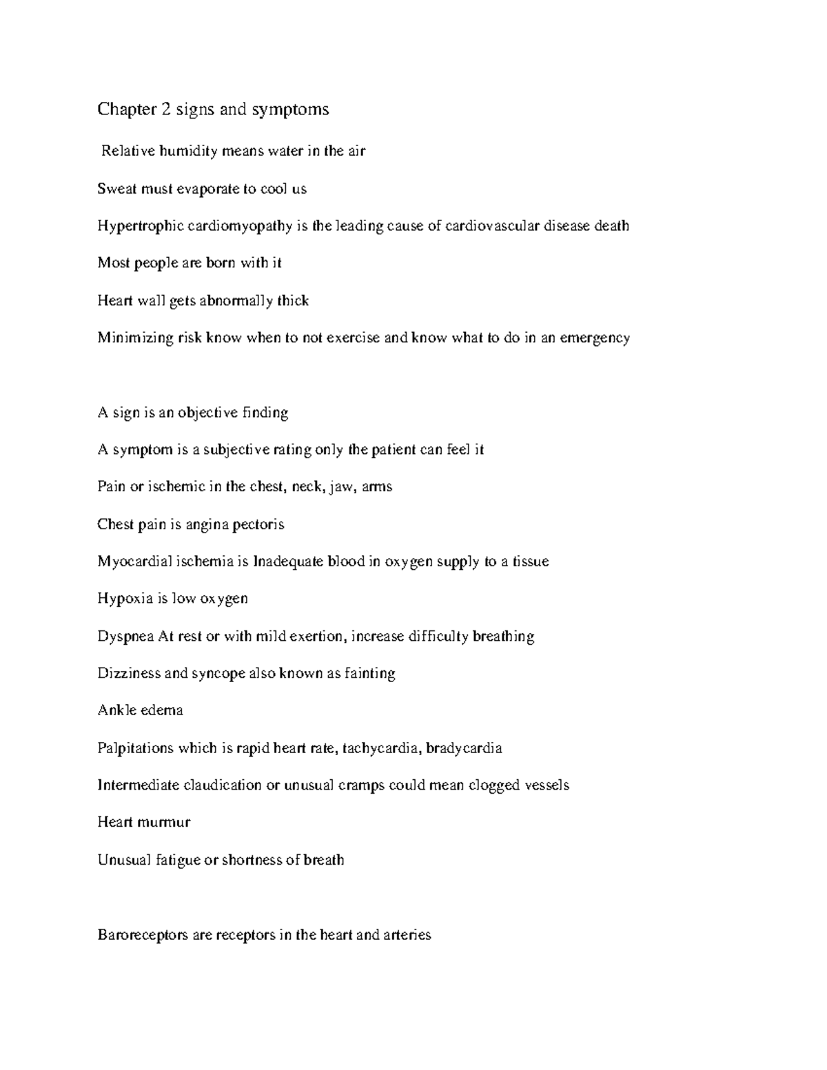 Chapter 2 signs and symptoms - Chapter 2 signs and symptoms Relative ...