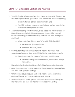 Inclass Chapter 2 - Simple Cost Allocation - ACCT 2362 In-Class Problem ...