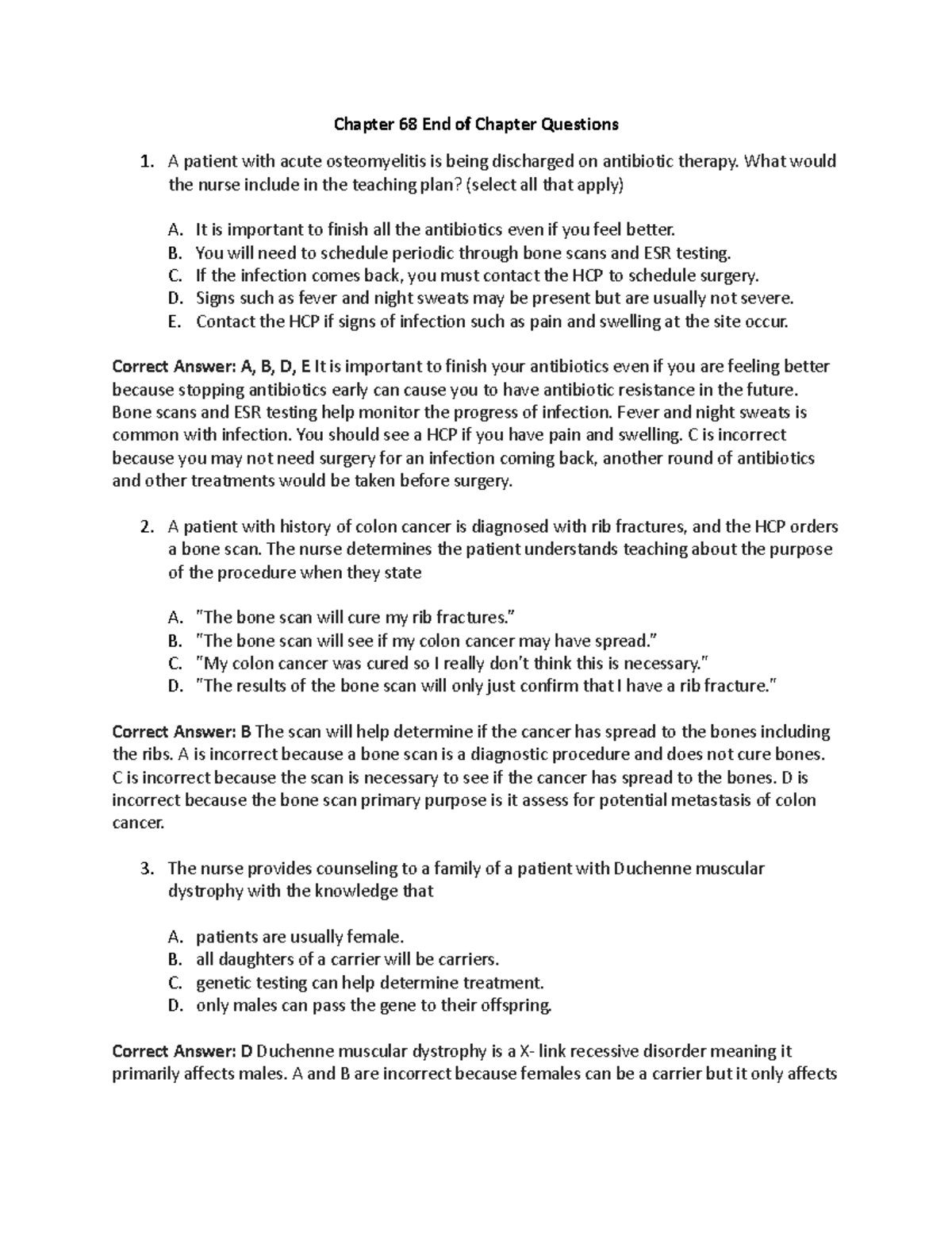 Chapter 68 End of Chapter Questions - Chapter 68 End of Chapter ...