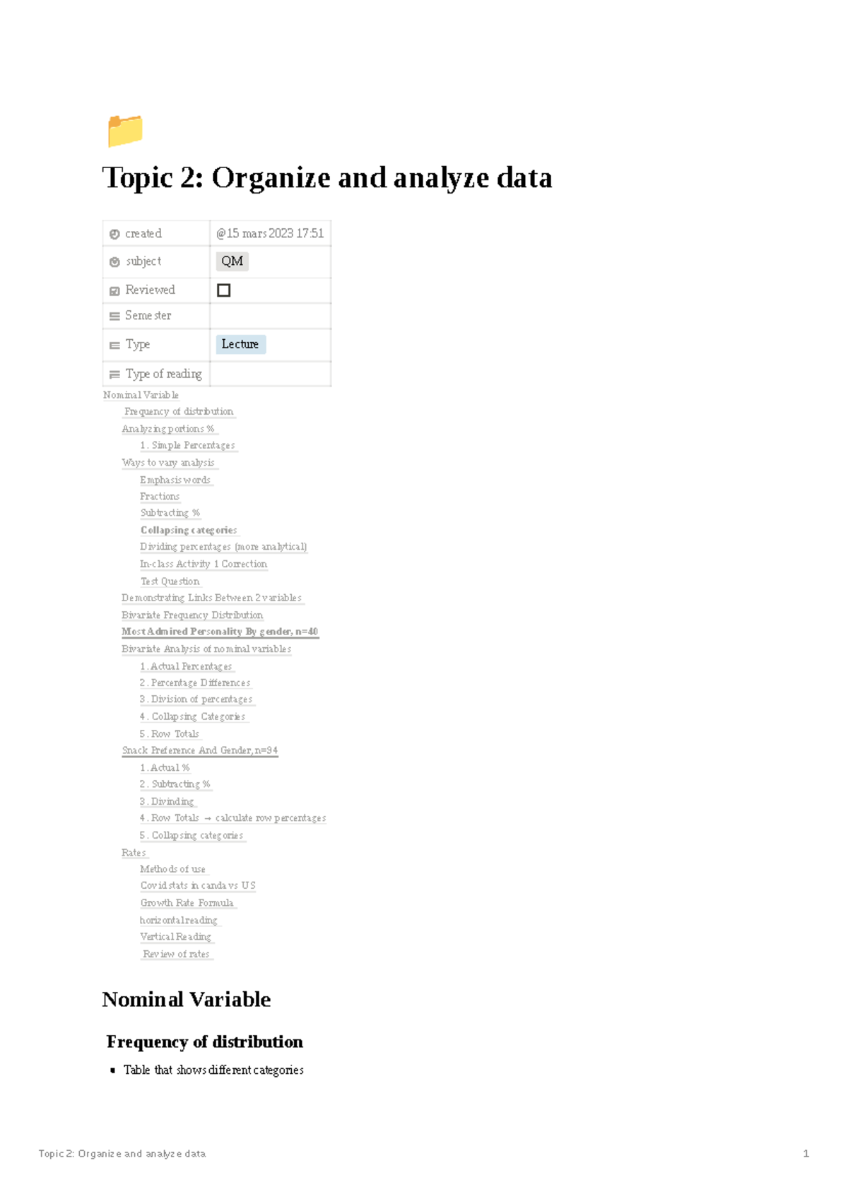 Organizing And Analyzing Data 📁 Topic 2 Organize And Analyze Data