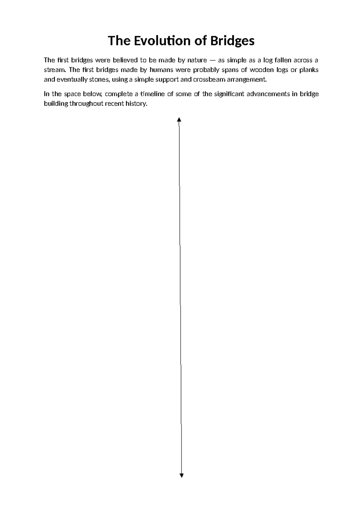 1. Bridges - The Evolution - The Evolution of Bridges The first bridges ...