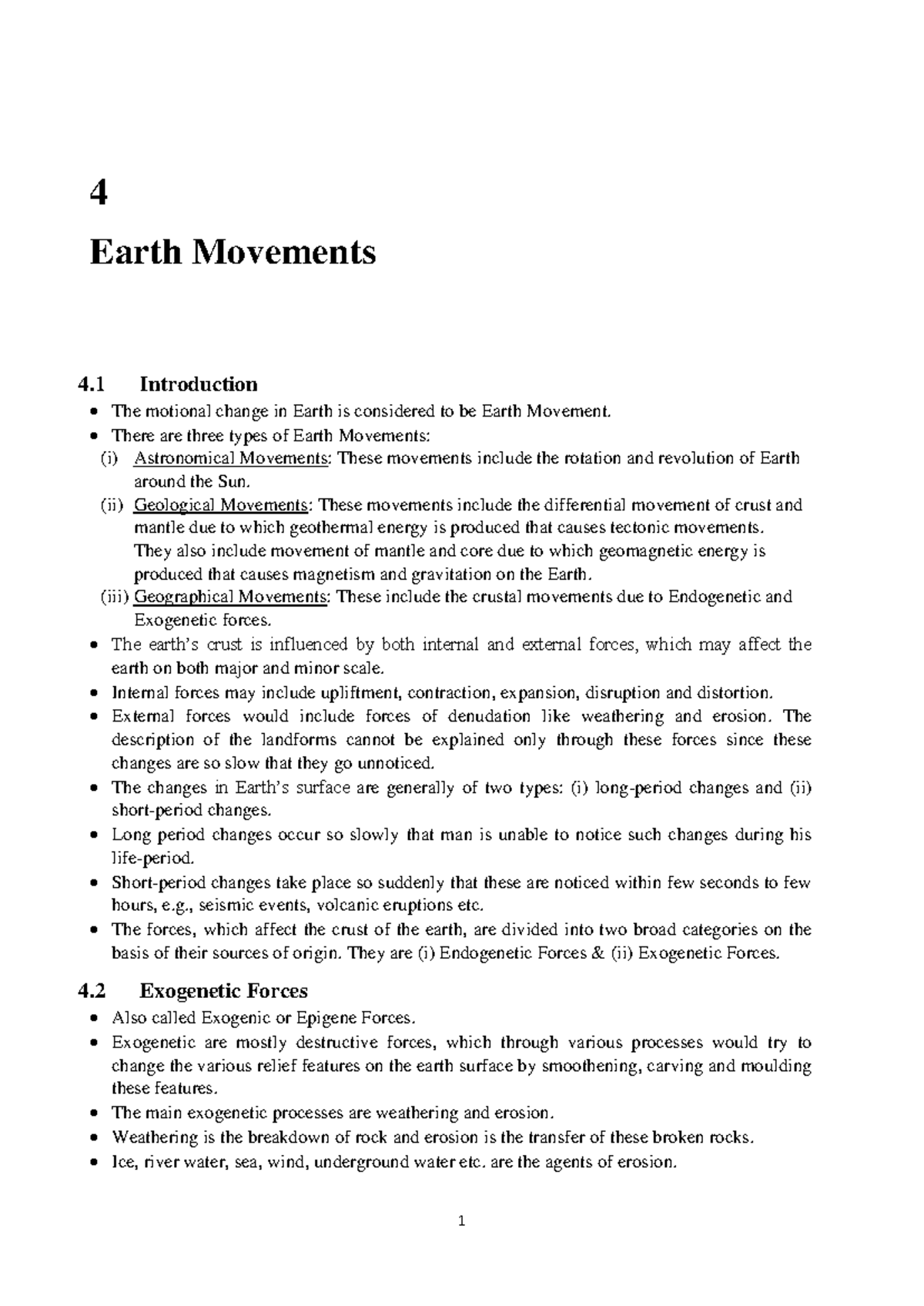4 Earth Movements - Geomorphology - 4 Earth Movements 4 Introduction ...