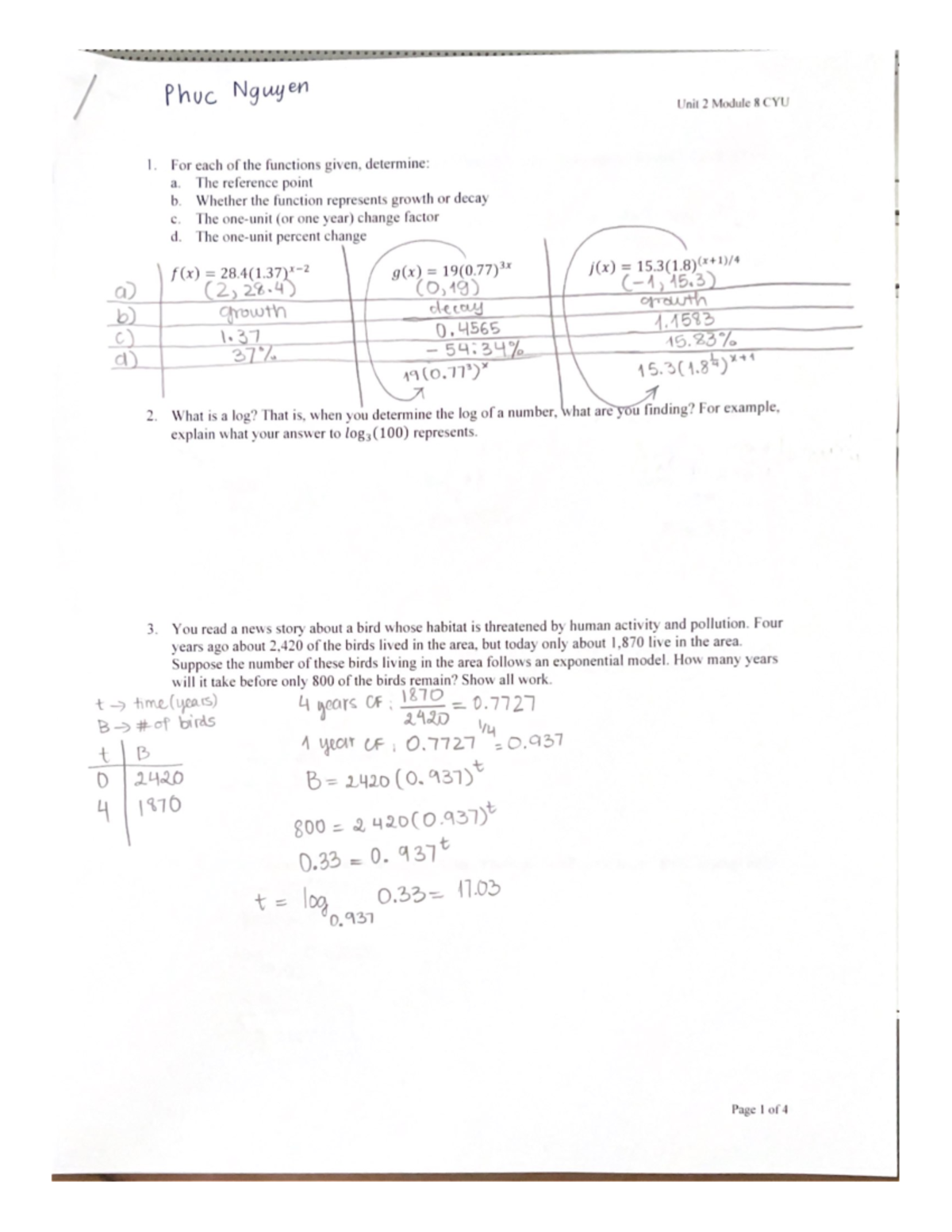 Math 105 Unit 2 Module 8 - homework - MAT151 - Studocu