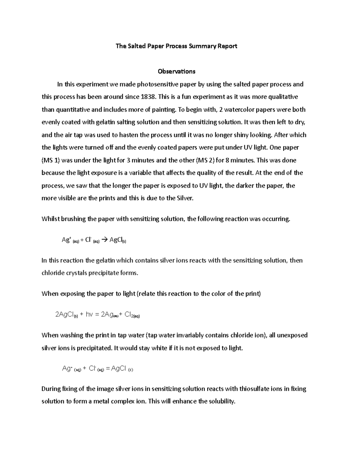 The Salted Paper Process Summary Report - The Salted Paper Process ...