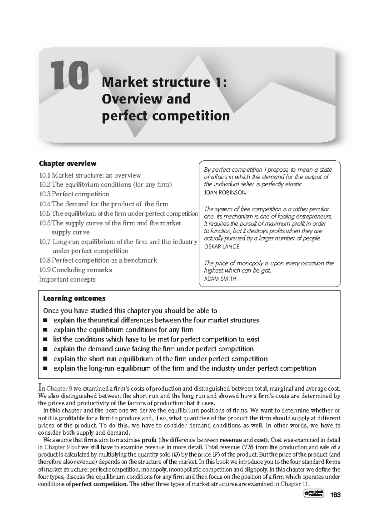 Market structure 1-Overview and perfect competition - ####### We also ...