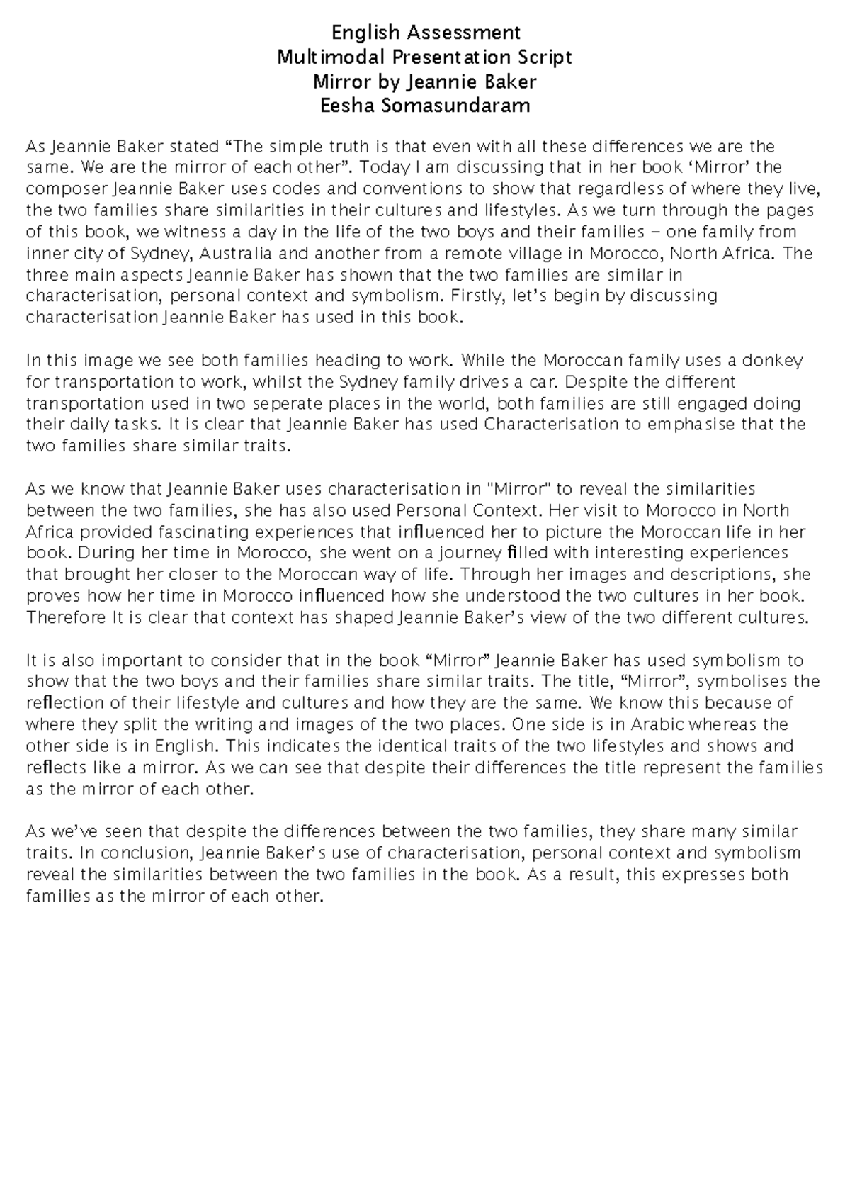 English Assessment Multimodal Presentation - English Assessment ...