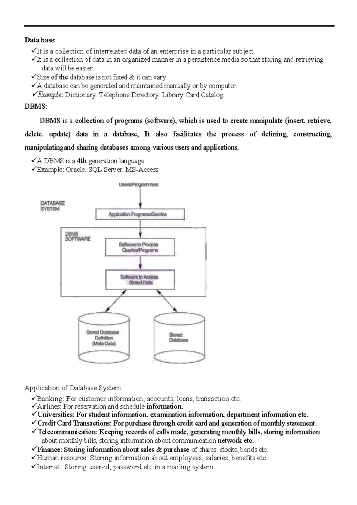 Database Management System-Abraham Silberschatz - Data base: It is a ...