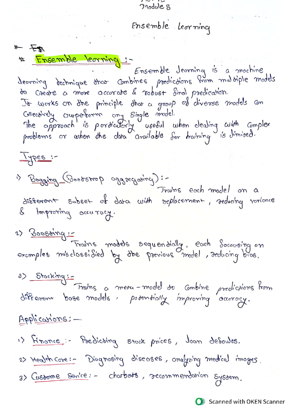 Adv AI M5 - Computer Science and Engineering (AIML) - Studocu