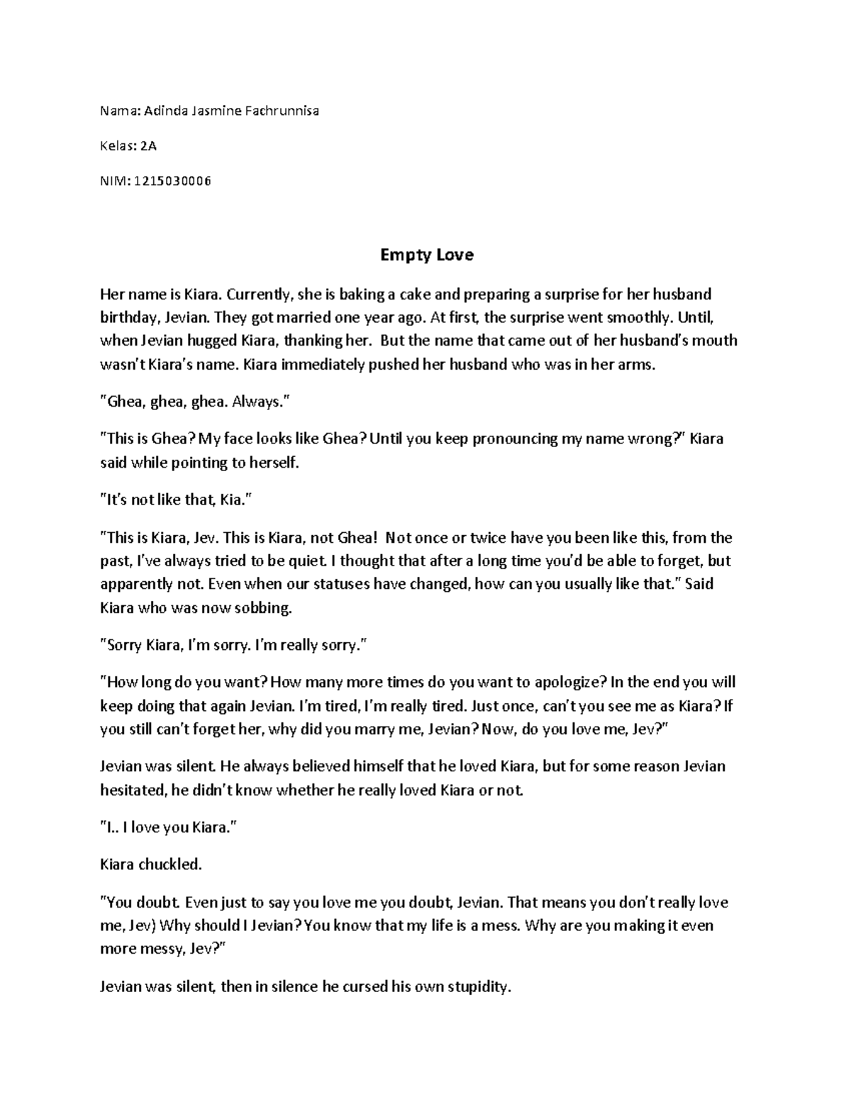 3 Stories About Empty LOve, True Love, and Incidental Love - Nama ...