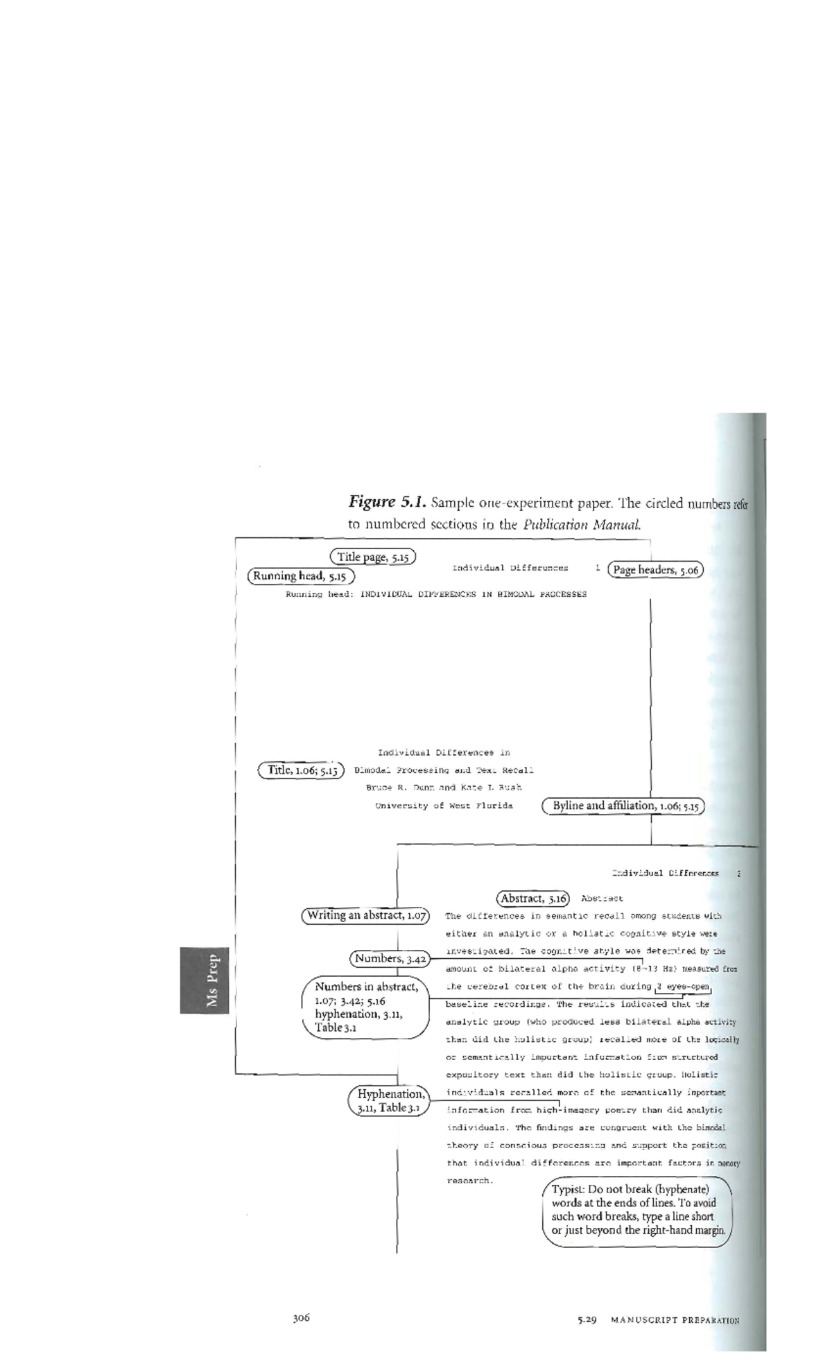 APA Format - Figure 5. Sample one-experiment paper. The circled numbers ...
