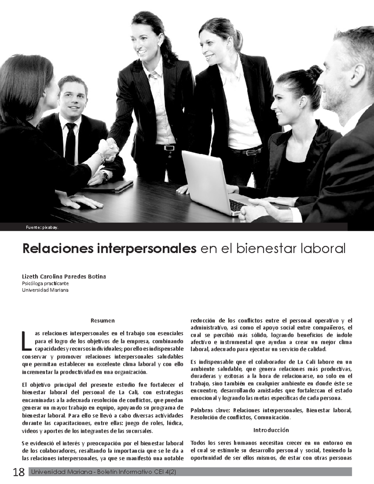 Adm-ojs2014 ,+Relaciones+interpersonales+en+el+bienestar+laboral - Relaciones interpersonales en ...
