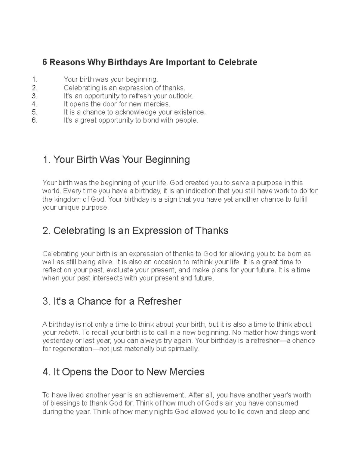 6 Reasons Why Birthdays Are Important to Celebrate - Celebrating is an ...
