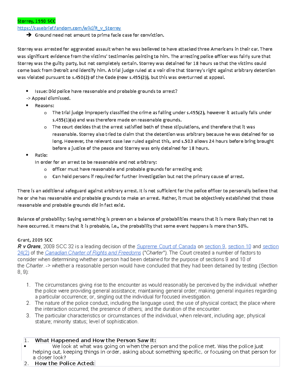 Summary of cases - Storrey, 1990 SCC casebrief.fandom/wiki/R_v_Storrey ...
