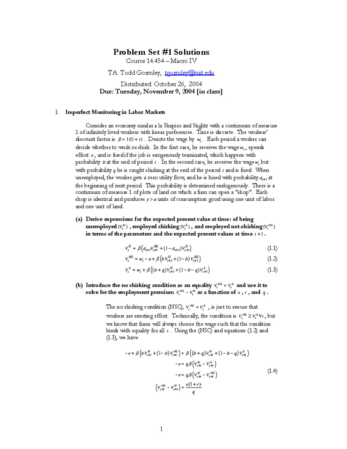 451 Problem Set 1 Solutions and question - ARCT5580 - UWA - Studocu