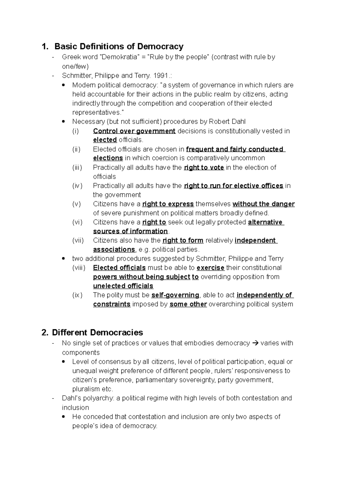 Democracy & measurement tutorial - 1. Basic Definitions of Democracy ...