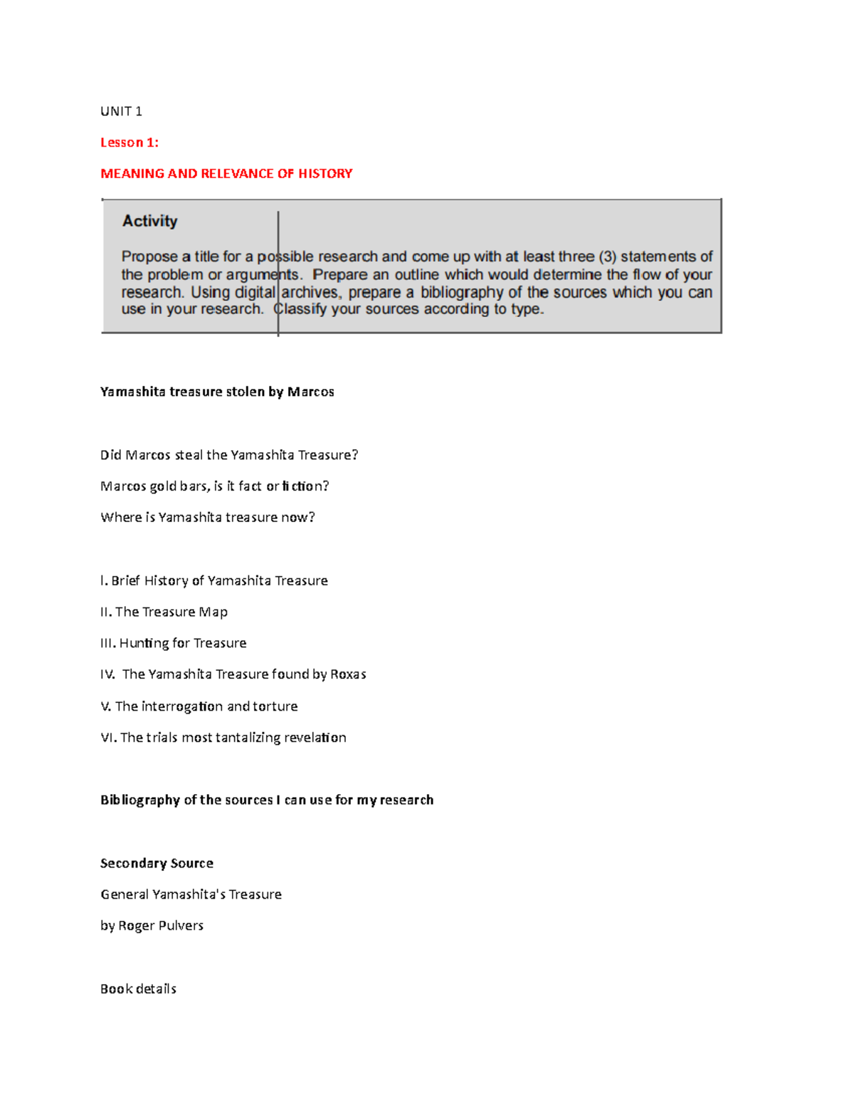 Unit 1 - The Revolt of the Masses: The Story of Bonifacio and the ...