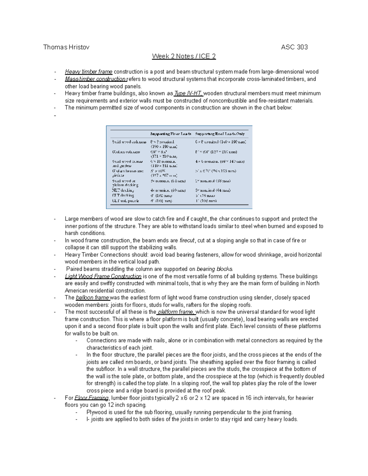 ICE 2 - ASC 303 Assignment - Thomas Hristov ASC 303 Week 2 Notes / ICE ...