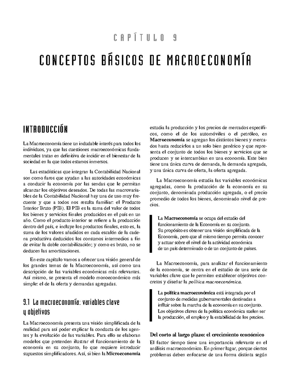 Mchón- Principios de Economía - C 9 Y 10 - C A P Í T U L O 9 CONCEPTOS ...
