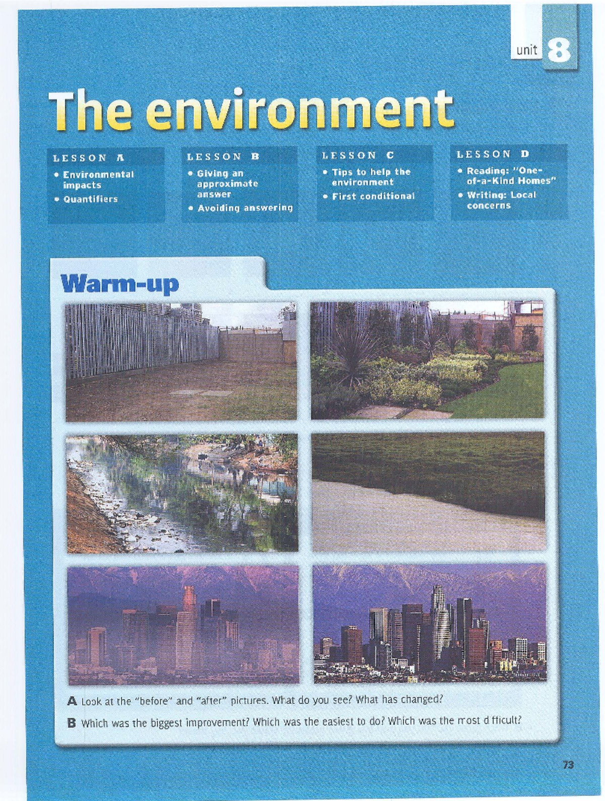 Four Corners 3B-U8 - unit 8 The environment LESSON A LESSON B LESSON C ...