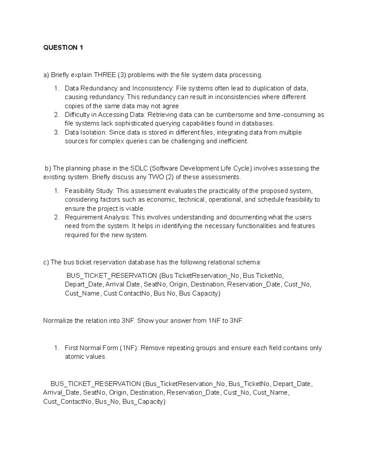 AIS275 JUL2023 SS - QUESTION 1 a) Briefly explain THREE (3) problems ...