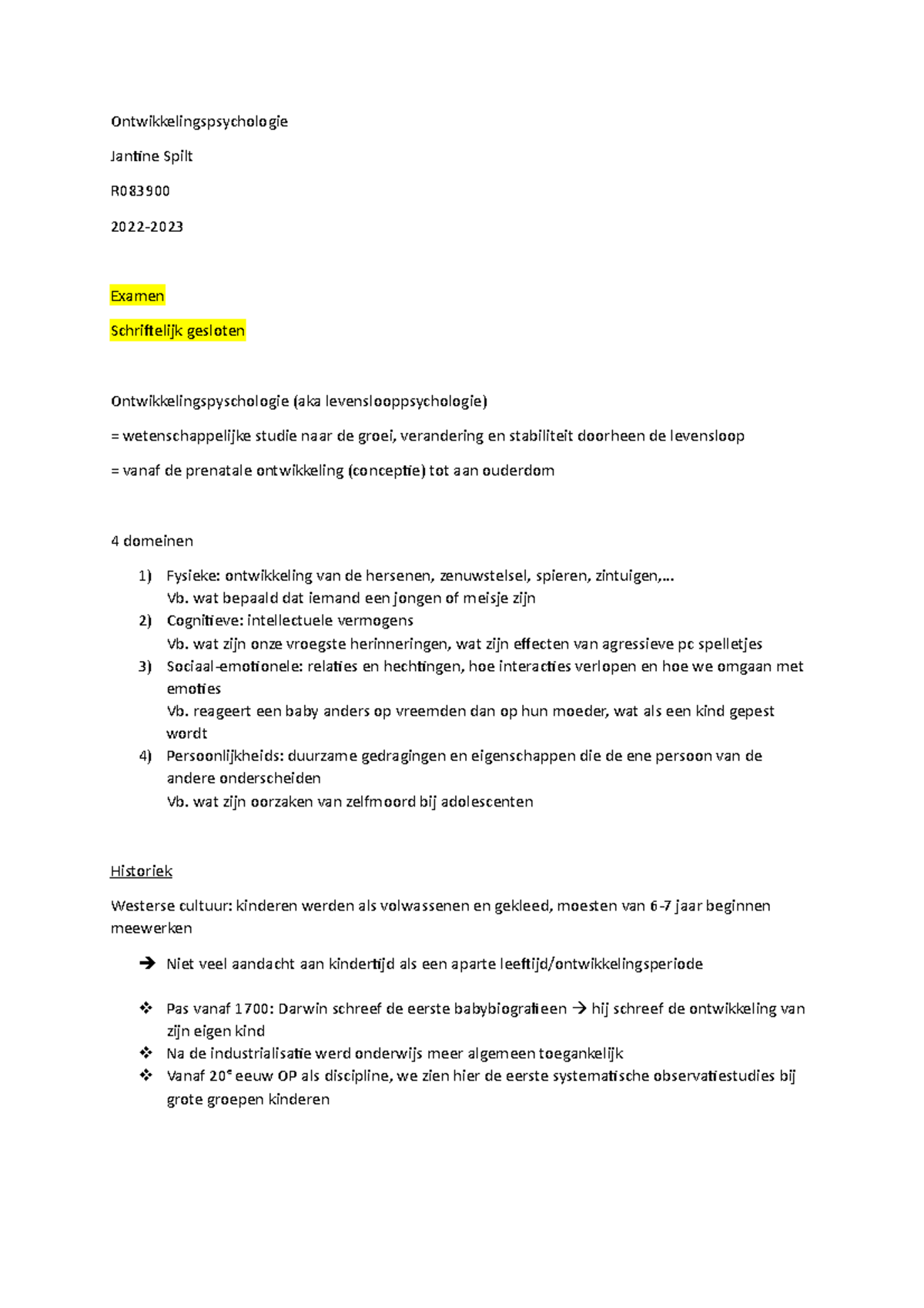 Ontwikkelingspsychologie - Ontwikkelingspsychologie Jantine Spilt R ...