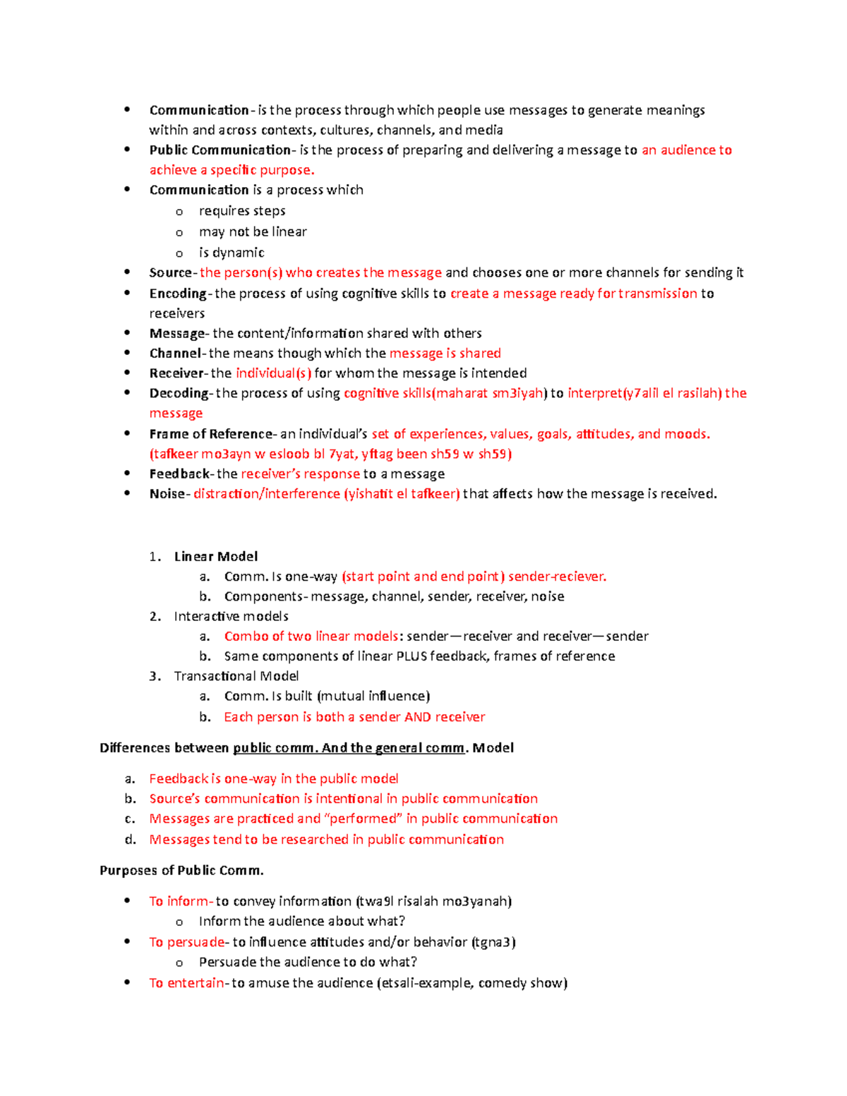Comm. 104 Notes (5) [9253225 ] - Communication- is the process through ...