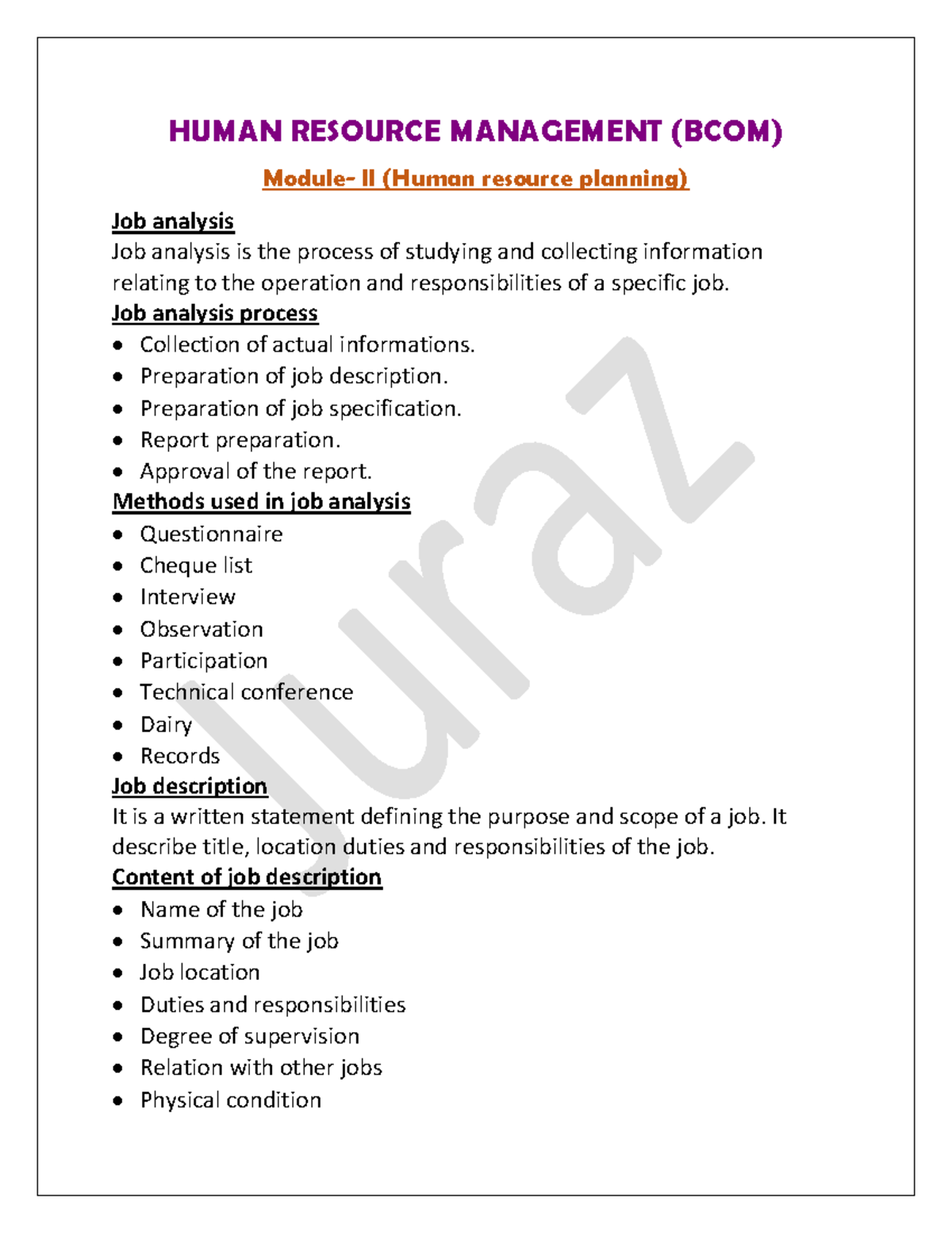HRM 2 - Business regulations - HUMAN RESOURCE MANAGEMENT (BCOM) Module ...