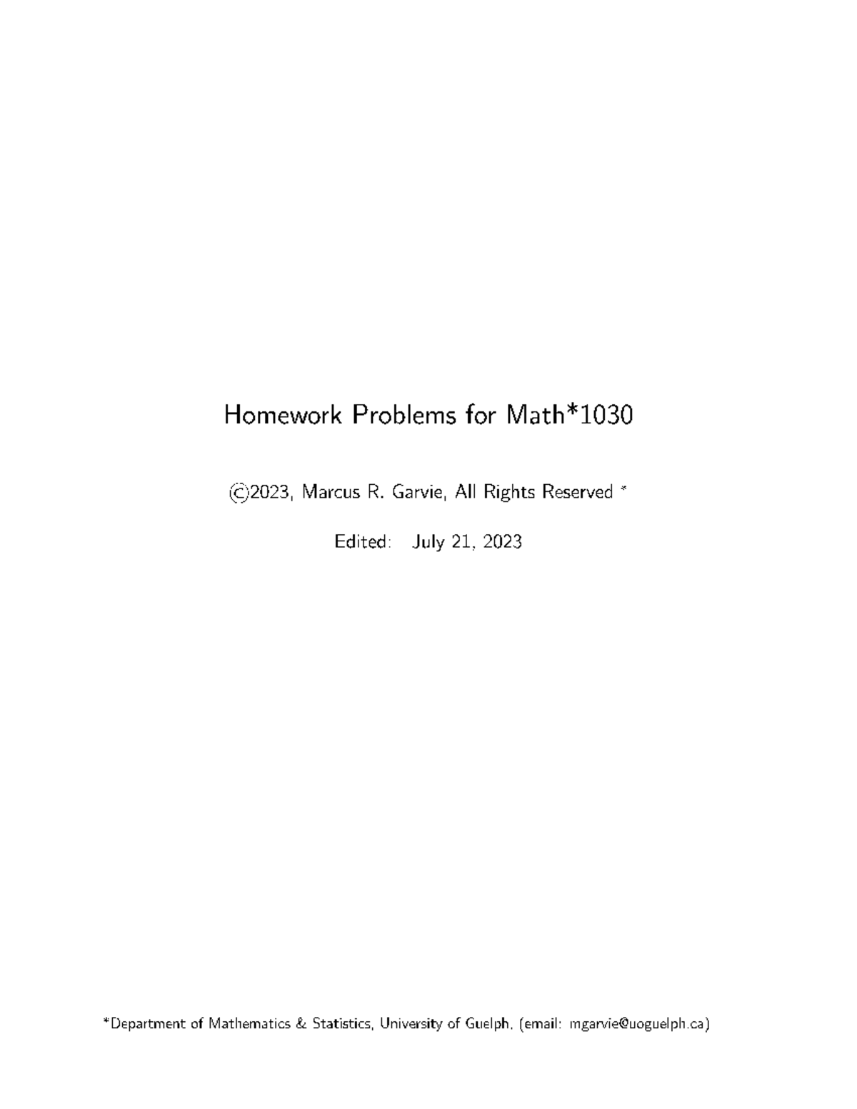 Practice Problems-1030-F23 and W24 - MATH 1030 - Studocu