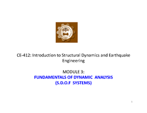 L09-Earthquake Analysis of Structures in SAP2000 - ####### Topic covered: Introduction to ...