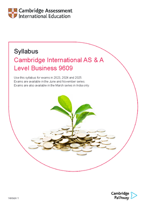 2023 Business specimen paper 2 - BUSINESS 9609/ Paper 2 Business ...