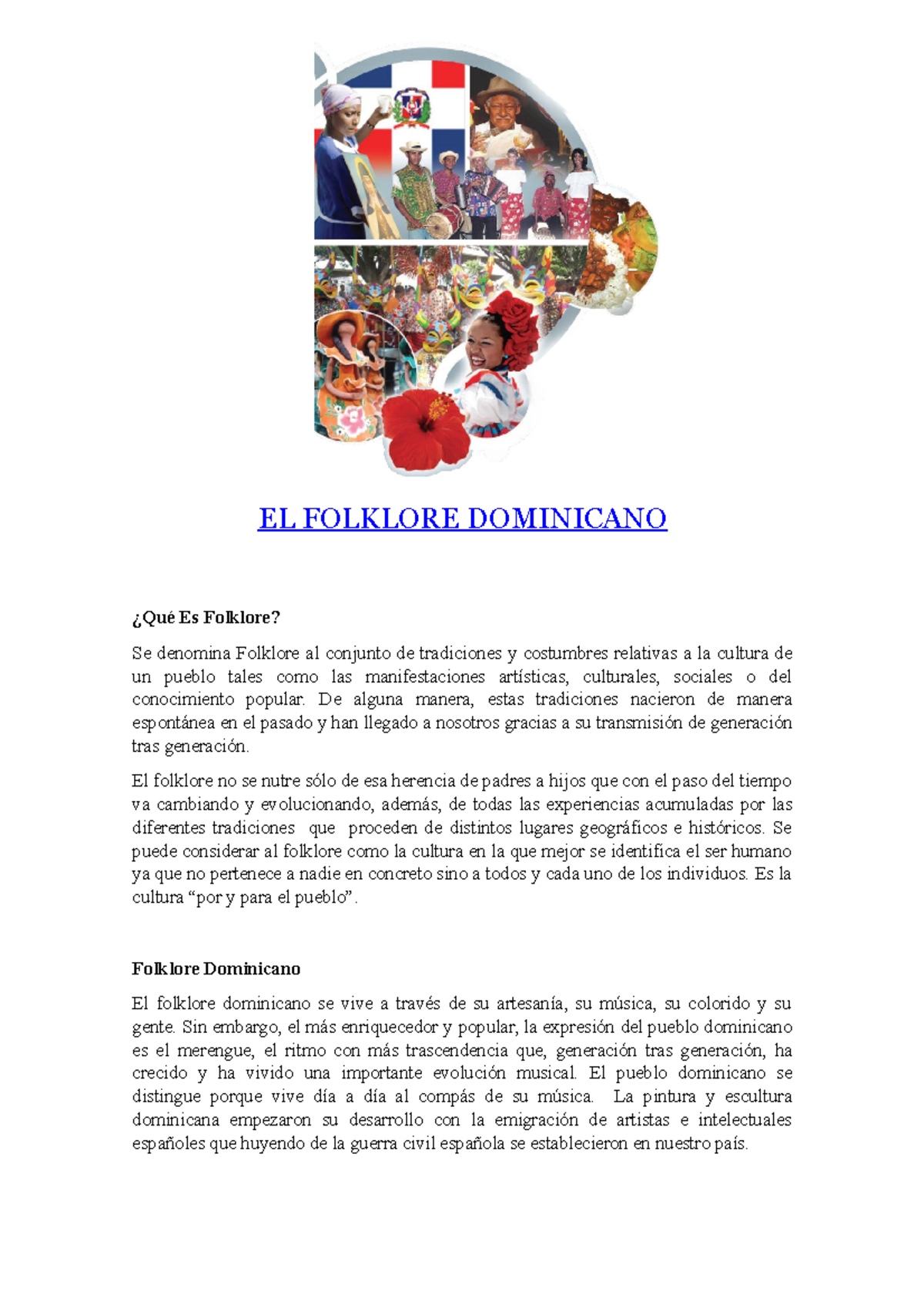 EL Folklore Dominicano - EL FOLKLORE DOMINICANO ¿Qué Es Folklore? Se ...