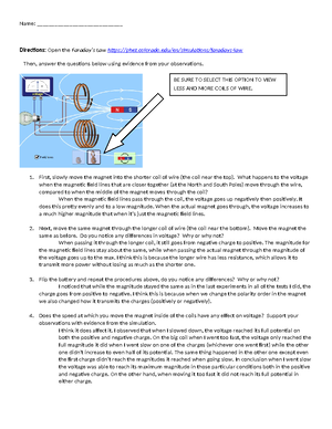 08 PHYS101 Lab Hookes Law Phet - Physics I Lab 6: Hooke’s Law Name ...