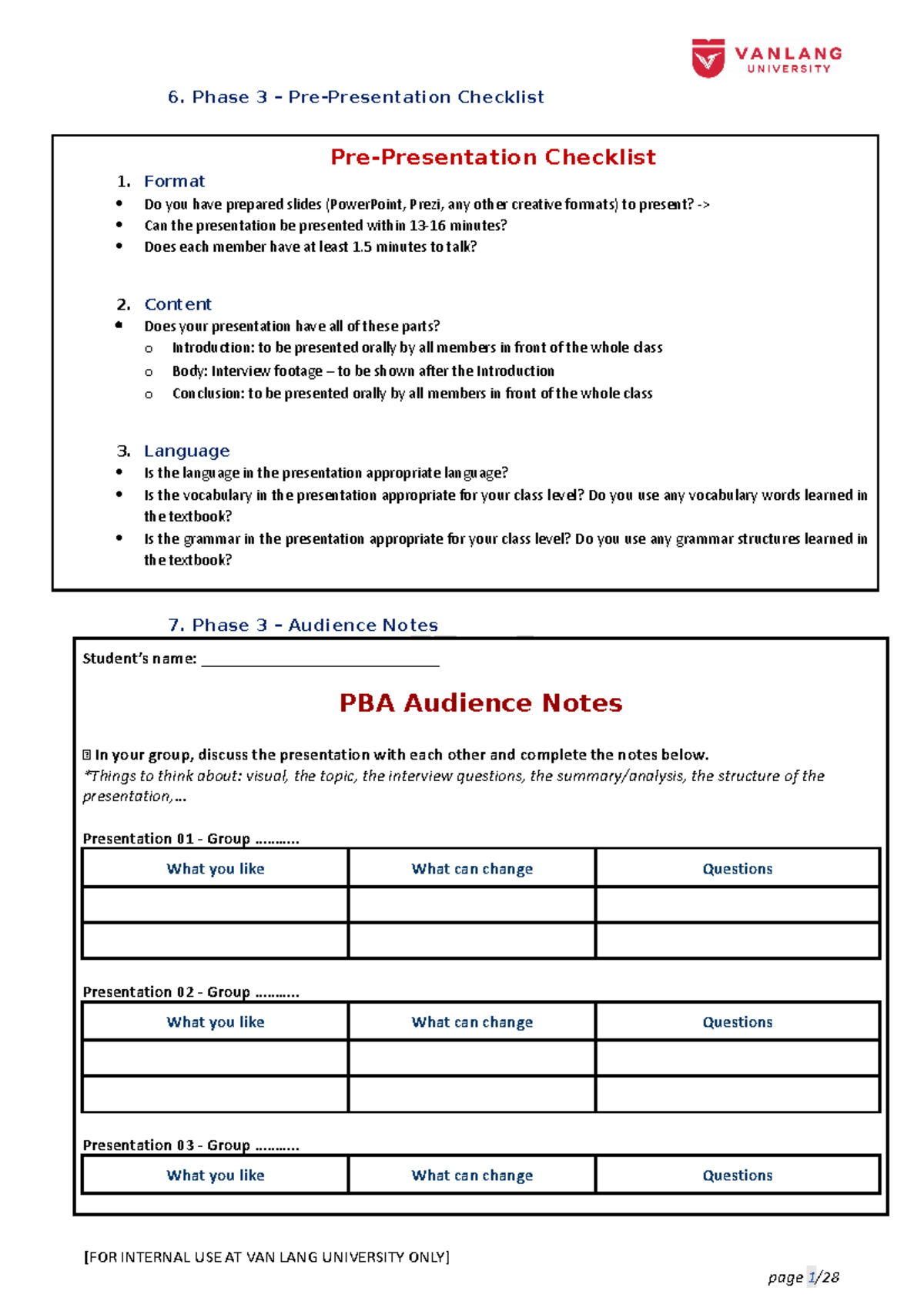 Checklist Sample - Summary Luật thương mại - 6. Phase 3 – Pre ...