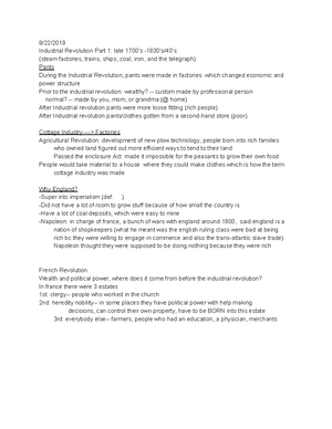 Modern History (HIST-116) Midterm Study Guide - HIST-116 Midterm Study ...