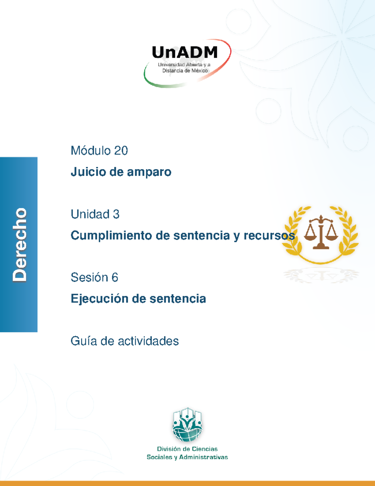 DE M20 U3 S6 GA - MATERIAL DE REPASO - Unidad 3. Cumplimiento de sentencia y recursos Sesión 6 ...