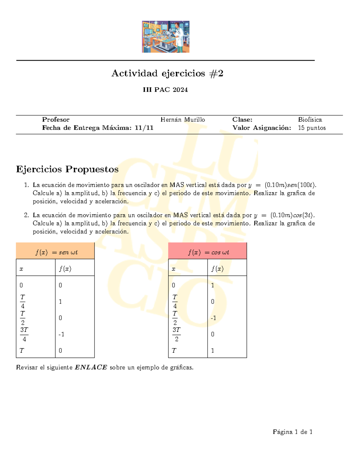 Act ejercicios FS 210 III 2024 2 - Actividad ejercicios III PAC 2024 Profesor Fecha de Entrega M ...