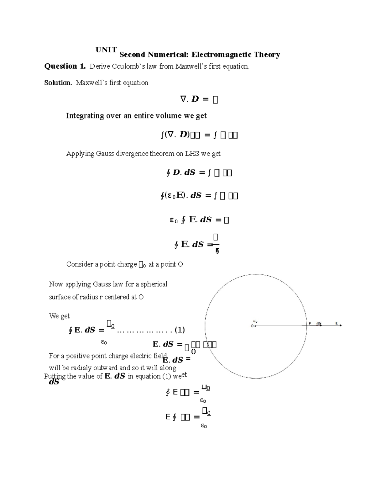 Module 2 Numericals Applied Physic - UNIT Second Numerical: Electromagnetic Theory Question 1 ...
