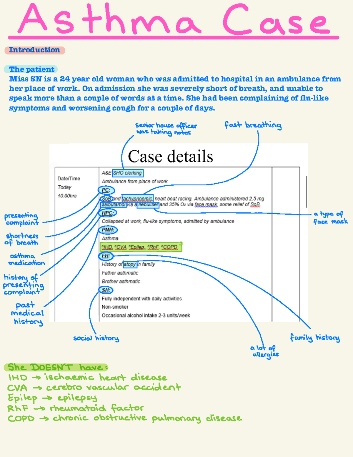 Asthma notes , in depth guide to help your revision - Introduction The ...